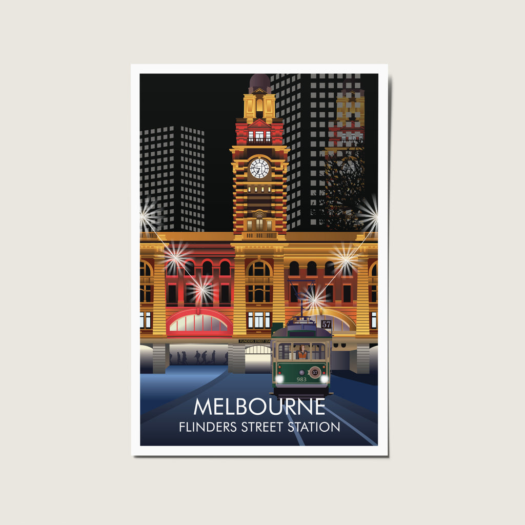 Postcard - Flinders Street Station – Zetta Florence